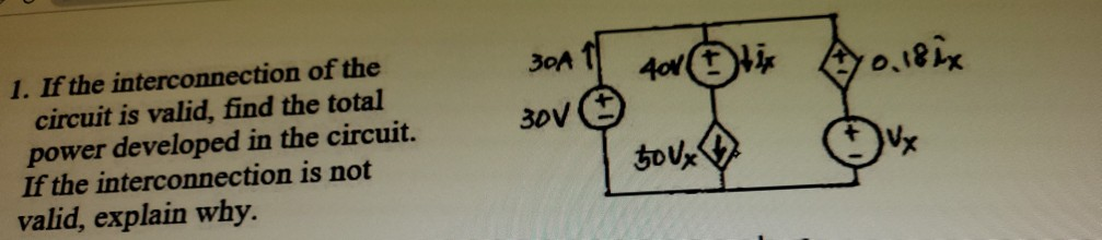 Solved Зол 10.182x 30v 1. If the interconnection of the | Chegg.com