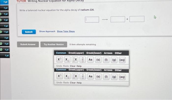 Solved 1 pt 1 pt 1 pt 1 pt 1 pt 1 pt 1 pt 1 pt The | Chegg.com