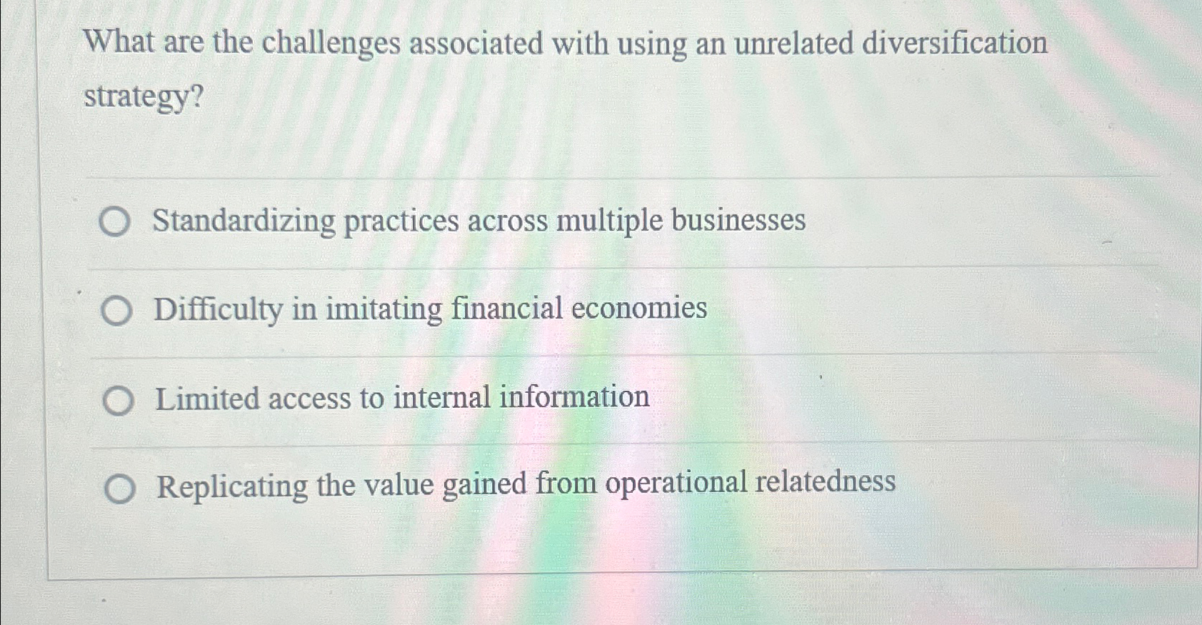 Solved What are the challenges associated with using an | Chegg.com