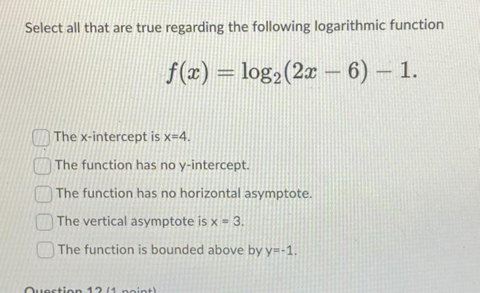 Solved Select all that are true regarding the following | Chegg.com