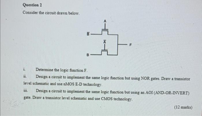 Solved Question 2 Consider the circuit drawn below. 1. | Chegg.com