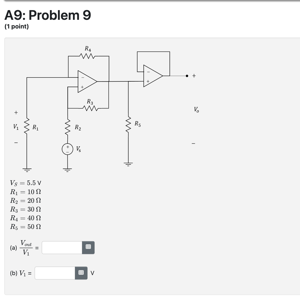 Solved A9: Problem 9(1 | Chegg.com