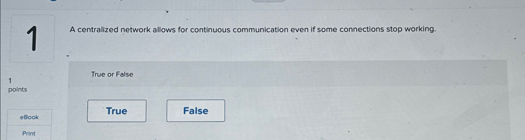 Solved 4 ﻿A centralized network allows for continuous | Chegg.com
