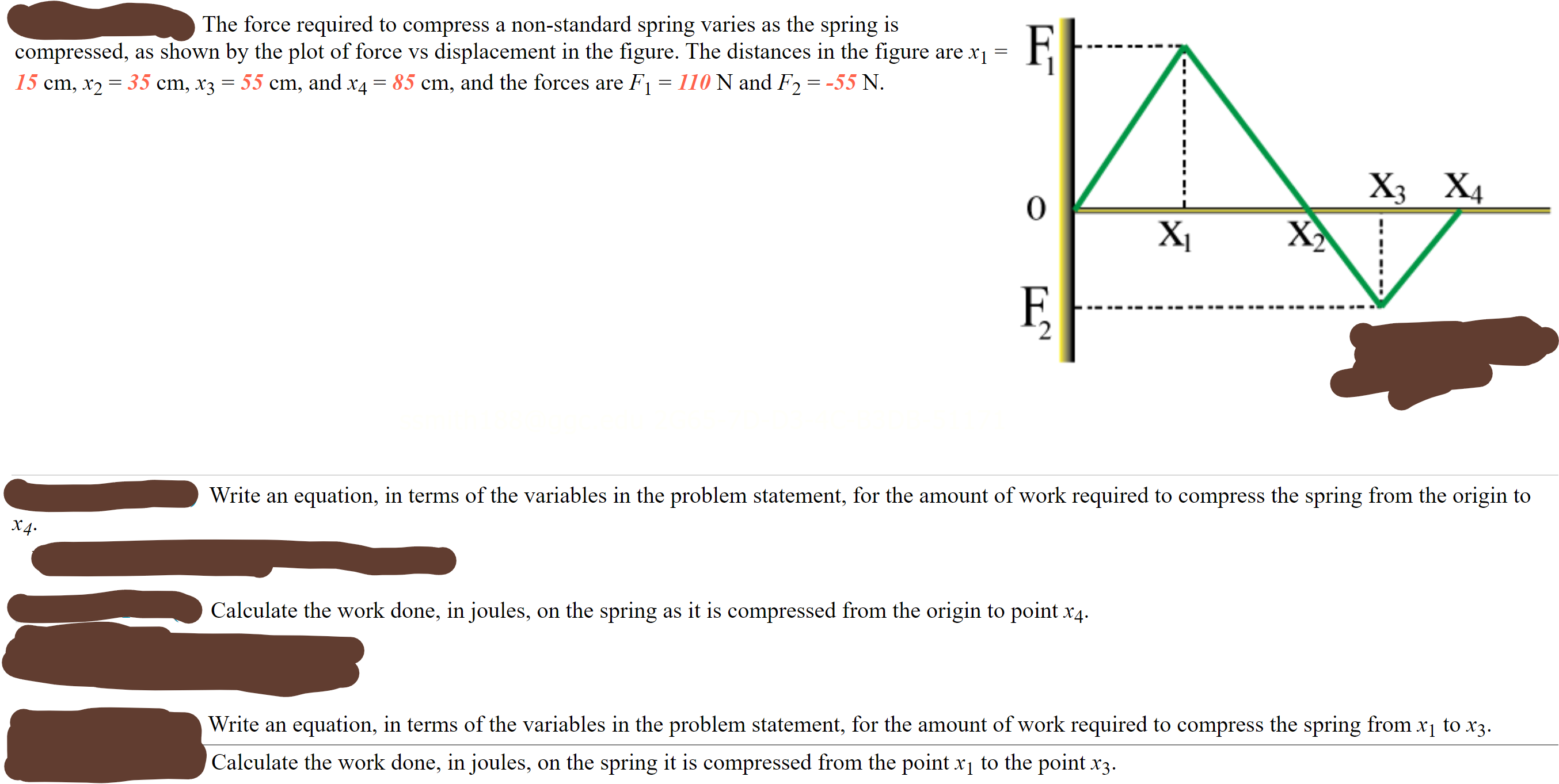 Solved Write an equation, in terms of the variables in the | Chegg.com