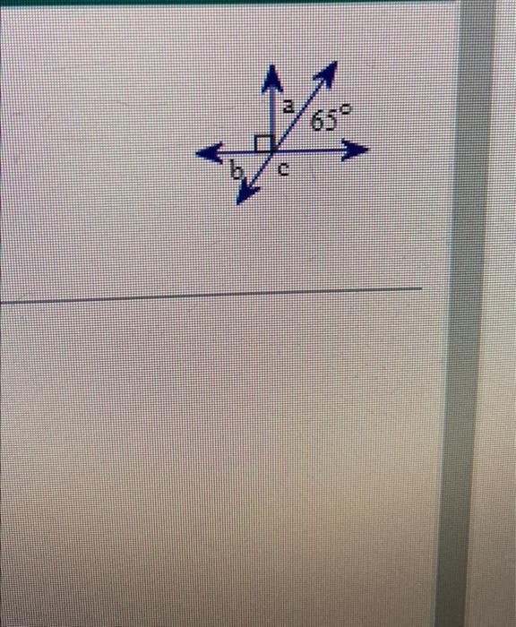 Solved find the measures of angles a, b, and c | Chegg.com