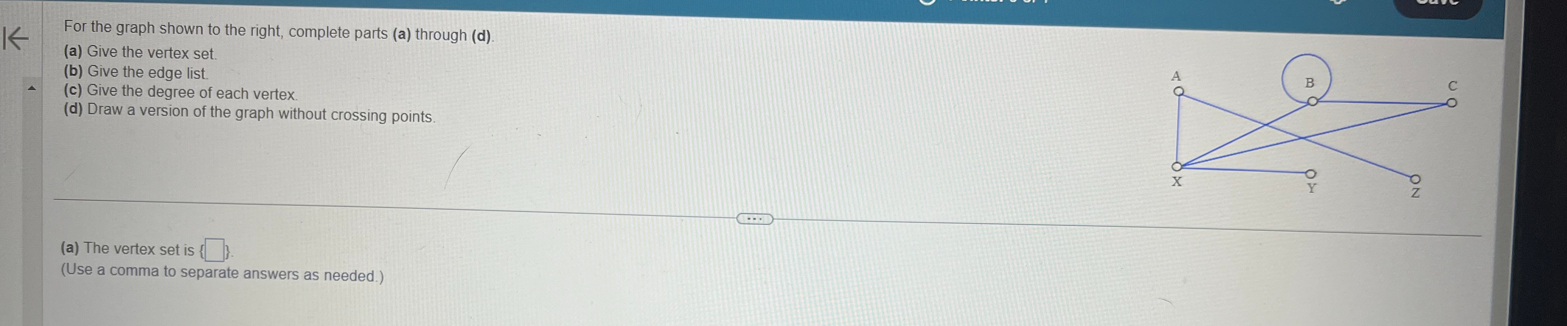 Solved For the graph shown to the right, complete parts (a) | Chegg.com