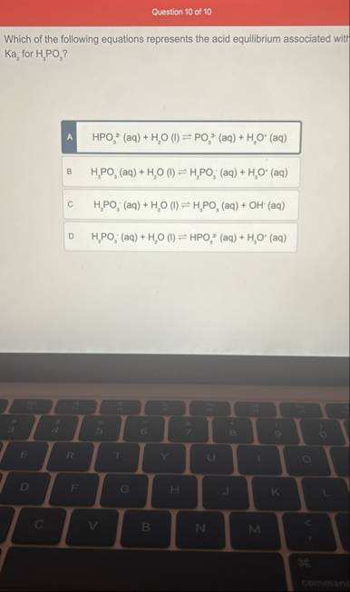 Solved Question 10 ﻿of 10Which of the following equations | Chegg.com