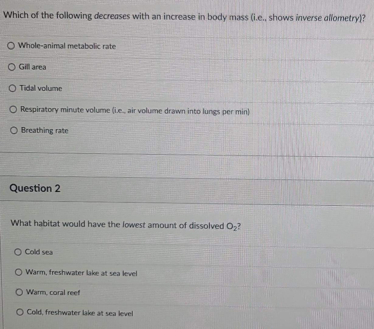 Solved Which of the following decreases with an increase in | Chegg.com