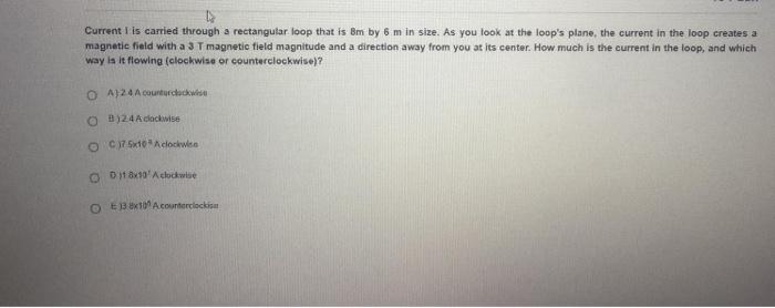 Solved Current I is carried through a rectangular loop that | Chegg.com