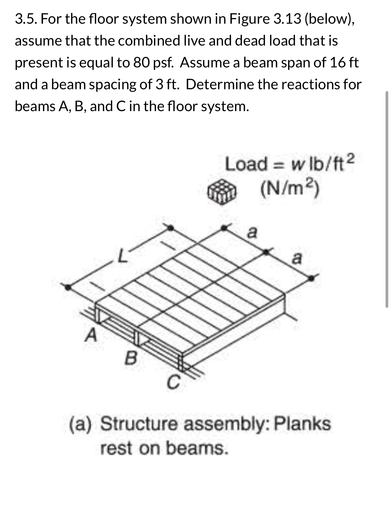 Solved 3.5. ﻿For the floor system shown in Figure | Chegg.com