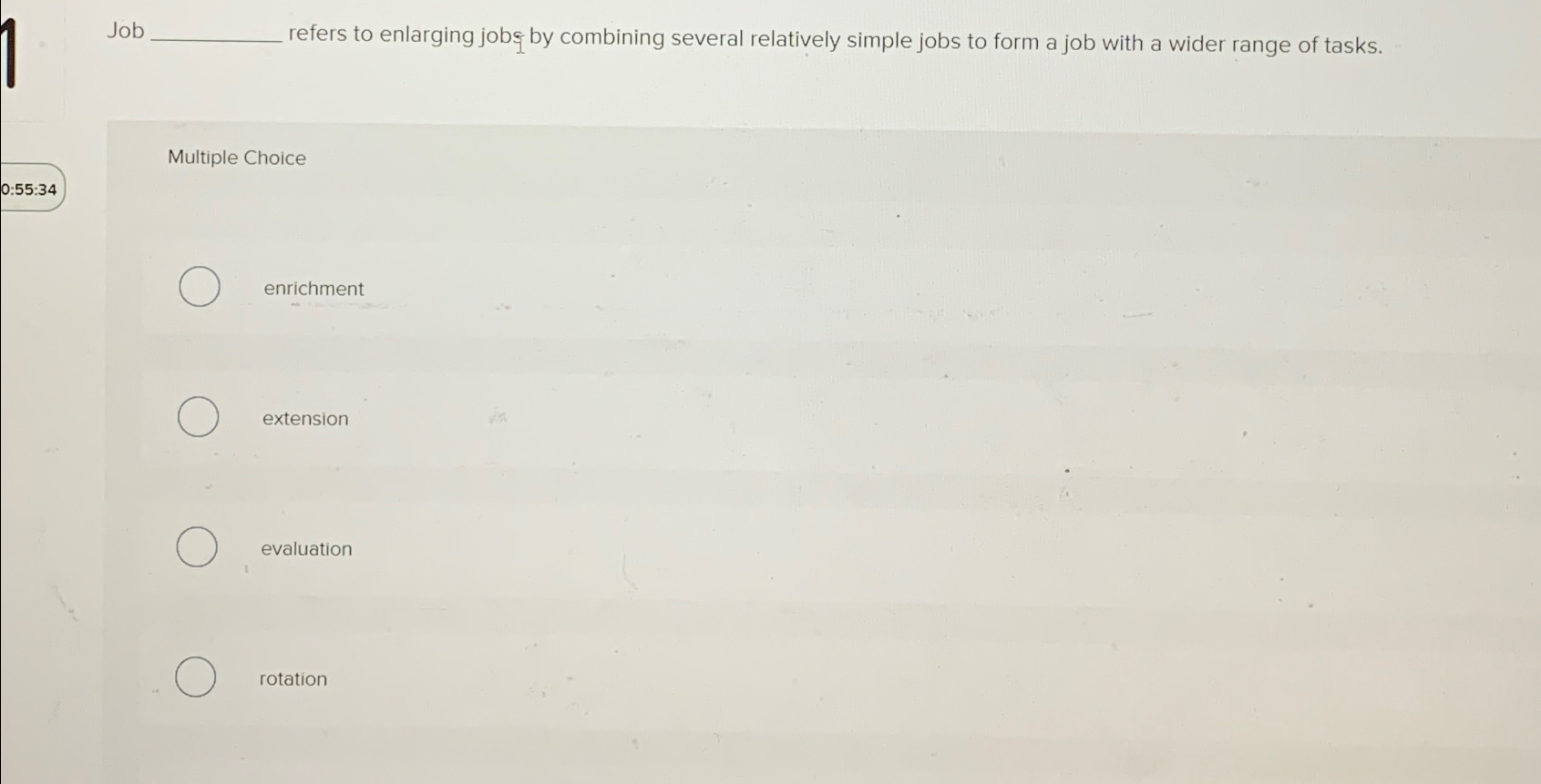 Solved Job refers to enlarging jobs by combining several | Chegg.com