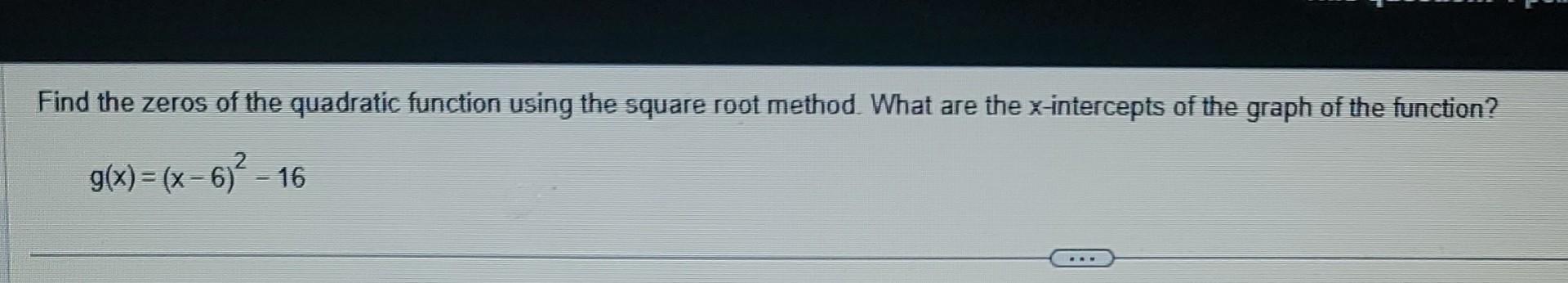 Solved Find the zeros of the quadratic function using the | Chegg.com