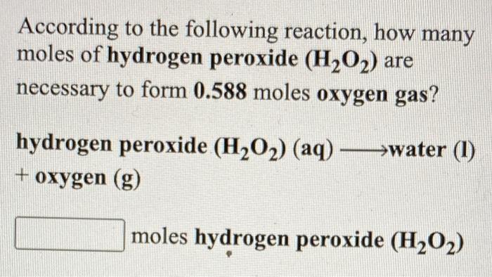 Solved According to the following reaction, how many moles | Chegg.com