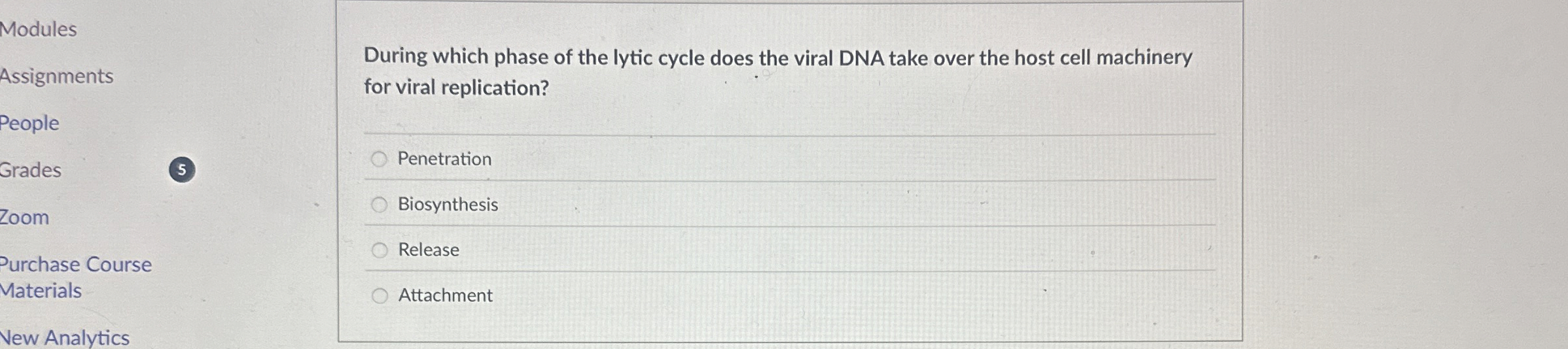 Solved During which phase of the lytic cycle does the viral | Chegg.com