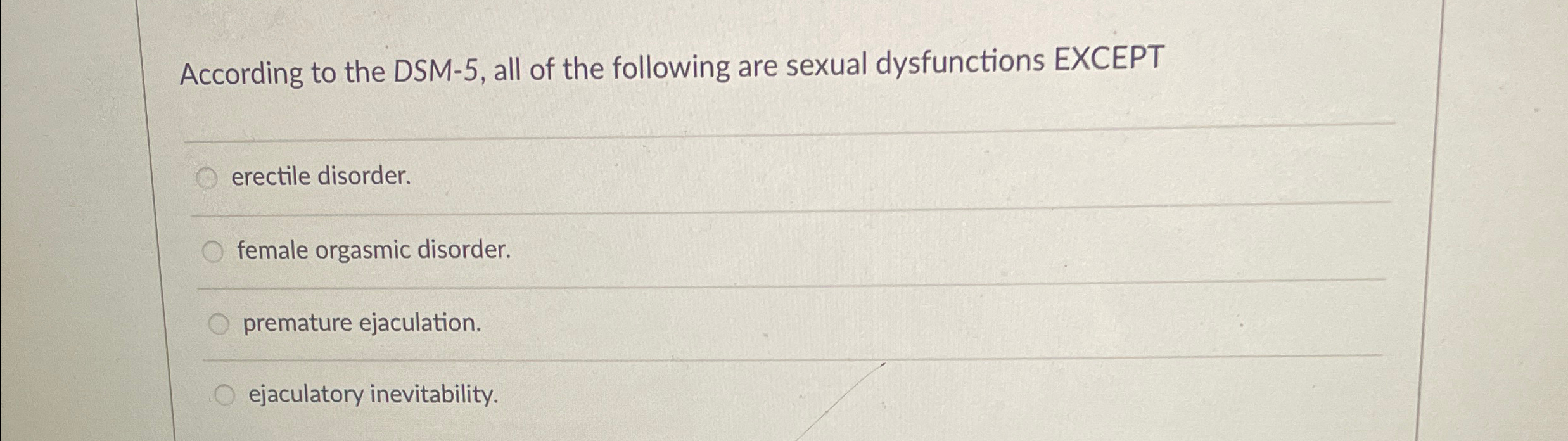 Solved According to the DSM-5, ﻿all of the following are | Chegg.com