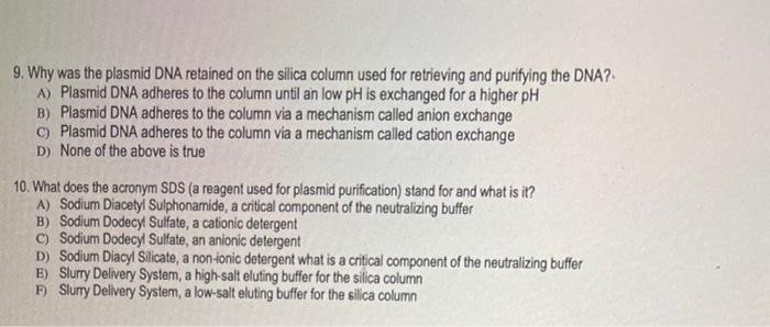 Solved PLASMID ISOLATION WORKSHEET Instructions - Place your | Chegg.com