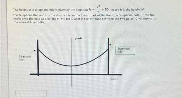 Solved The height of a telephone line is given by the | Chegg.com