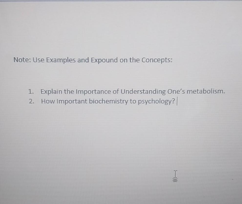Solved Note: Use Examples and Expound on the Concepts: 1. | Chegg.com