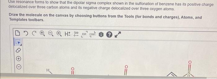 Use resonance forms to show that the dipolar sigma | Chegg.com