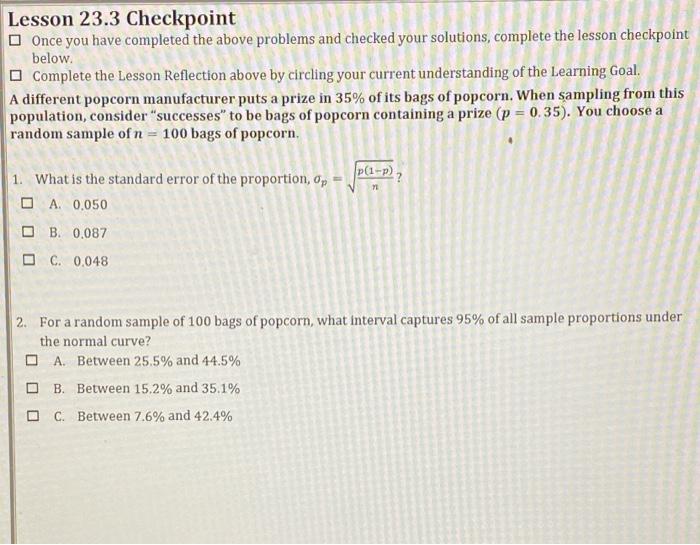 Solved Lesson 23.3 Checkpoint Once you have completed the | Chegg.com