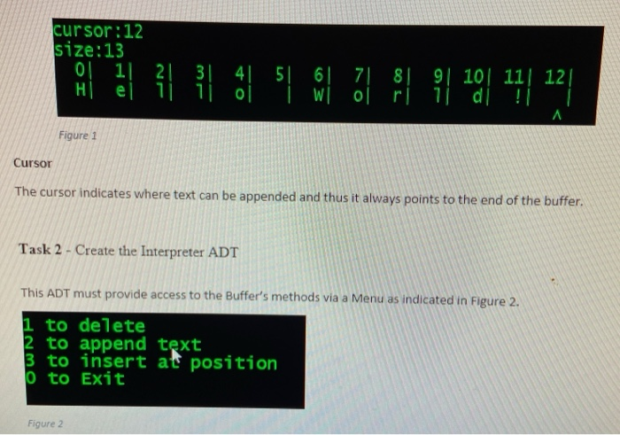 Description: You will need to create a simple ADT | Chegg.com