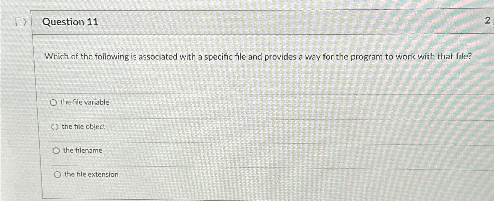 Solved Question 112Which of the following is associated with | Chegg.com