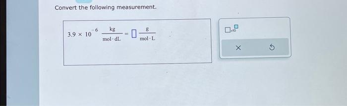 Solved Convert the following measurement. | Chegg.com