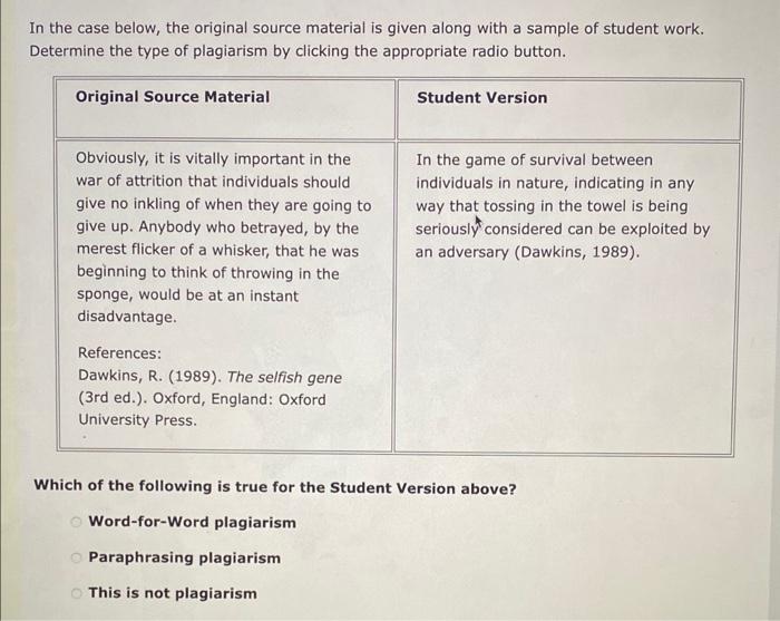In the case below, the original source material is | Chegg.com