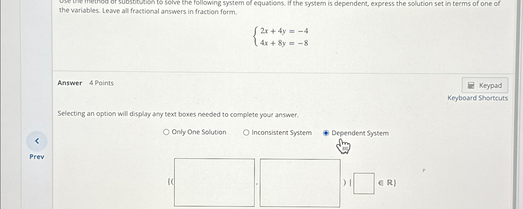 Solved the variables. Leave all fractional answers in | Chegg.com