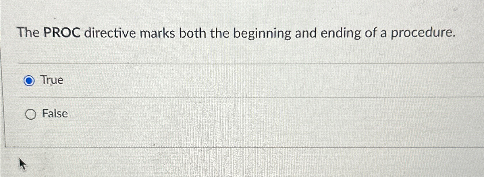 Solved The PROC directive marks both the beginning and | Chegg.com