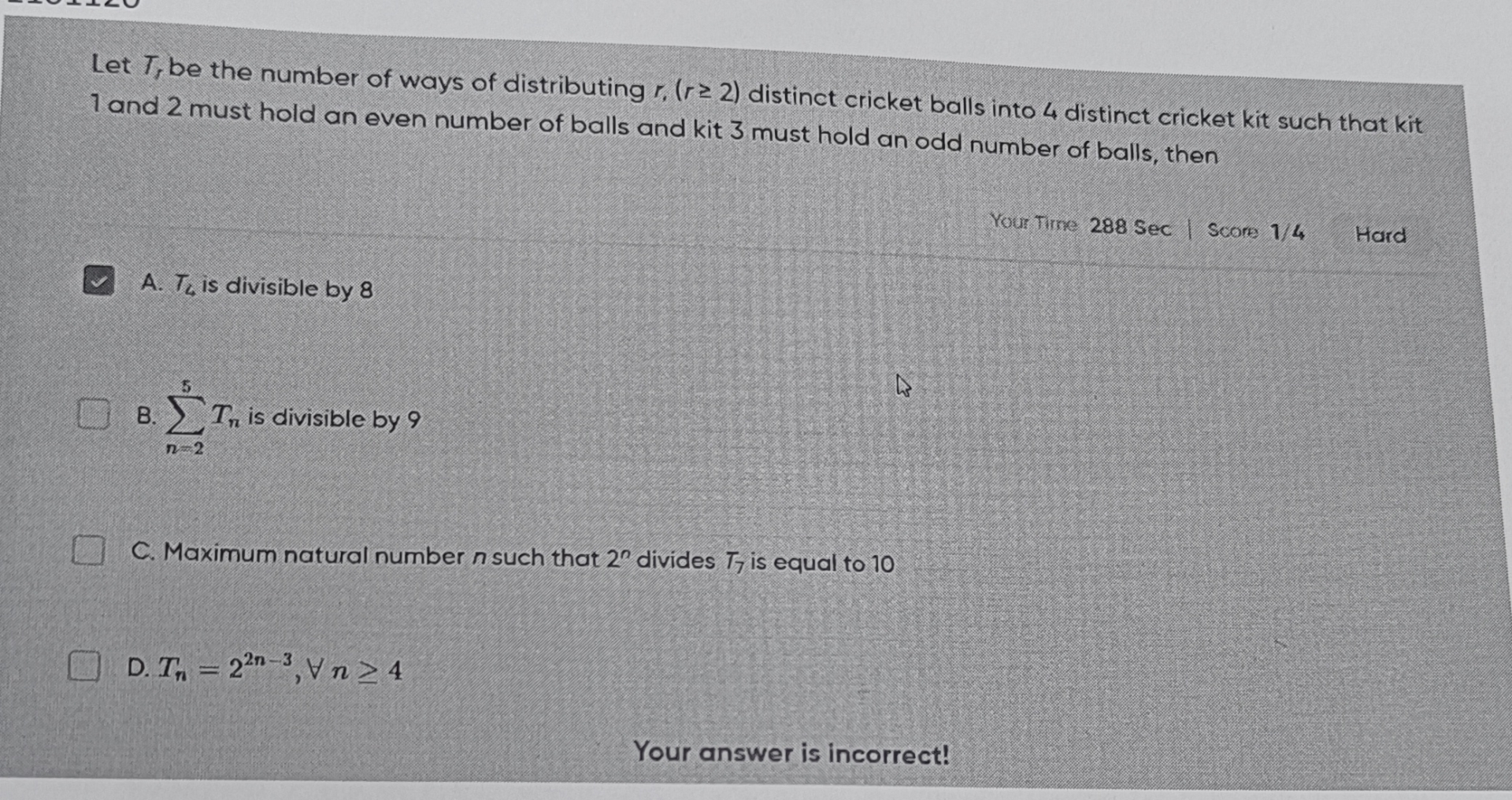 Solved Let T, ﻿be the number of ways of distributing | Chegg.com