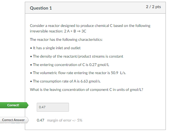 Solved Question 1Consider a reactor designed to produce | Chegg.com