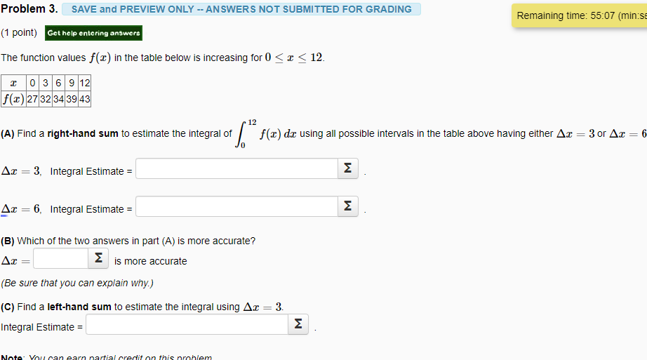 Solved Problem 3.SAVE and PREVIEW ONLY -- ﻿ANSWERS NOT | Chegg.com