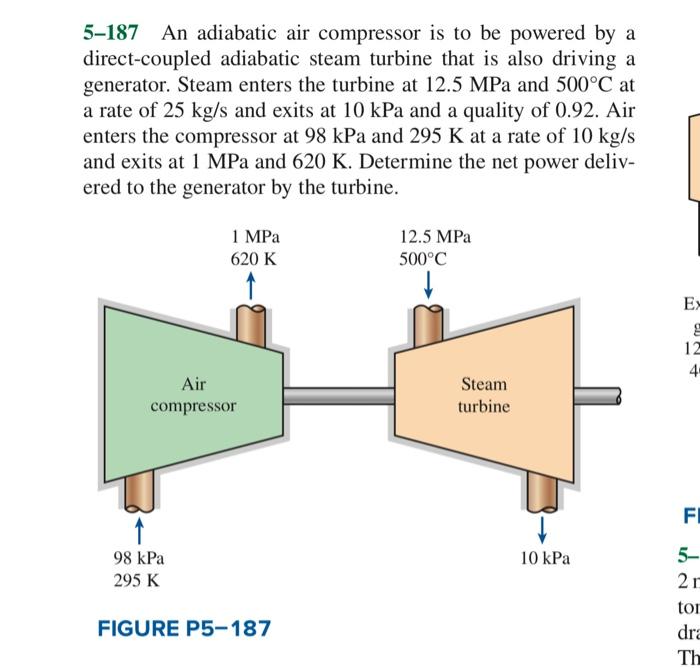 Solved 5–187 An adiabatic air compressor is to be powered by | Chegg.com