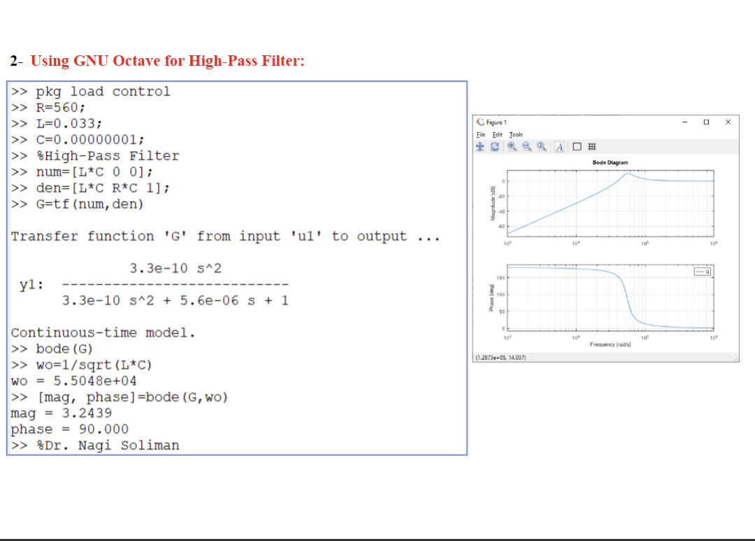 Solved 2- Using GNU Octave for High-Pass Filter: ≫ppg load | Chegg.com