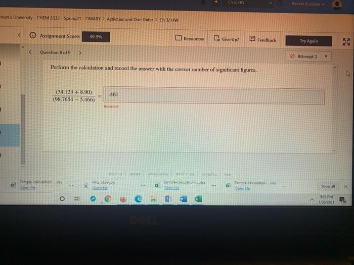 Solved Ch 3 HW man's University - CHEM 3333 Spring 21 - | Chegg.com Solved Ch 3 HW man's University - CHEM 3333 Spring 21 - | Chegg.com