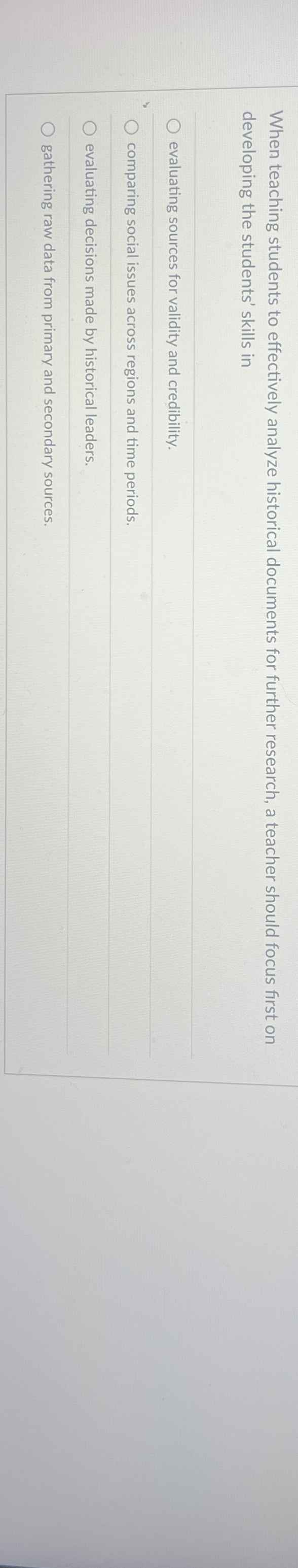 Solved When teaching students to effectively analyze | Chegg.com