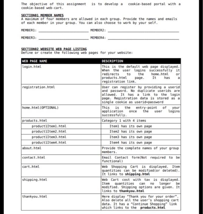 Solved The objective of this assignment is to develop a | Chegg.com