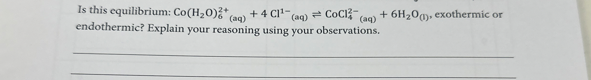 Solved Is this equilibrium: | Chegg.com