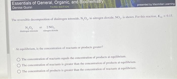 Solved Essentials of General, Organic, and Biochemistry | Chegg.com