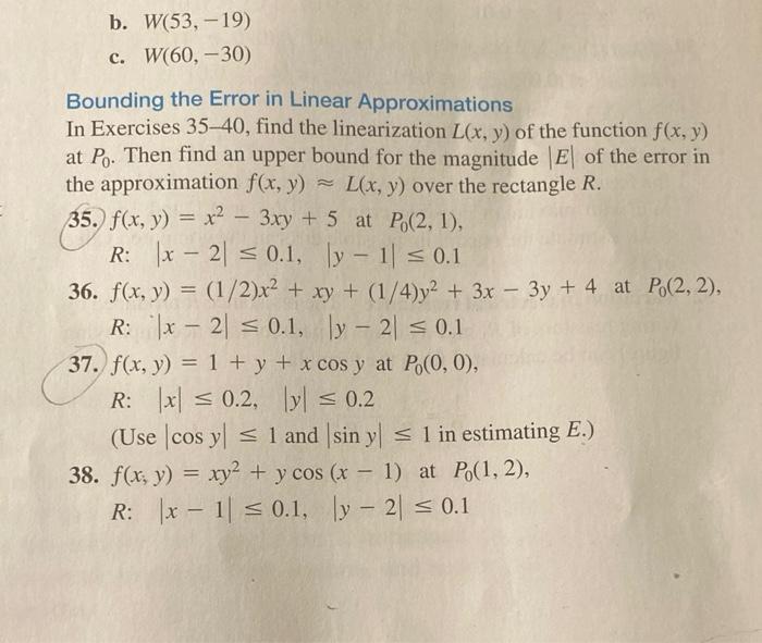 Solved Bounding the Error in Linear Approximations In | Chegg.com
