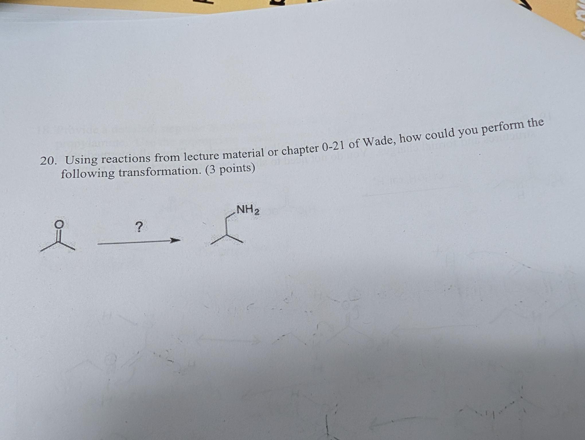 Solved 20. ﻿Using reactions from lecture material or chapter | Chegg.com