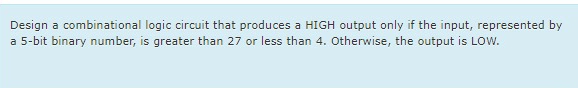 Solved Design a combinational logic circuit that produces a | Chegg.com
