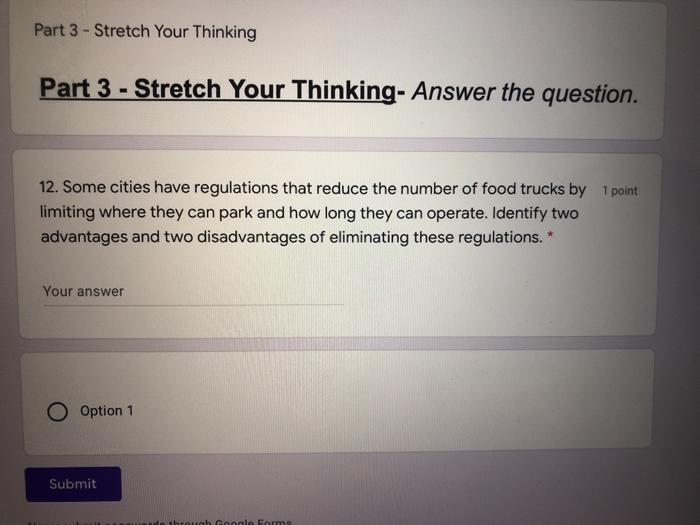Solved Part 3 - Stretch Your Thinking Part 3 - Stretch Your | Chegg.com