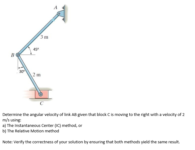 Solved Determine the angular velocity of link AB ﻿given that | Chegg.com