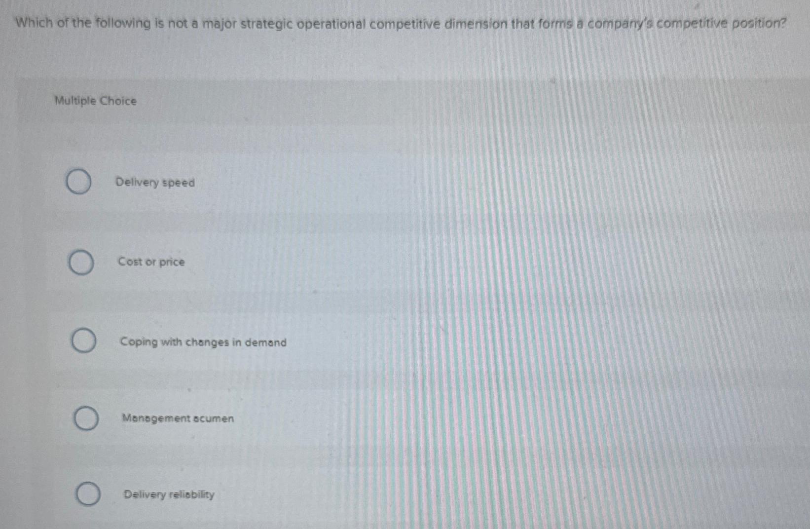 Solved Which of the following is not a major strategic | Chegg.com