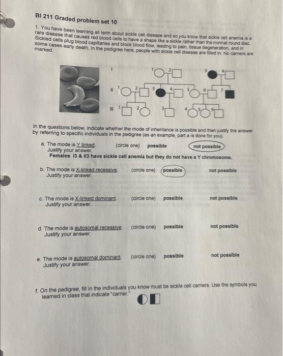 Solved BI 211 Graded problem set 10 1. You have been | Chegg.com