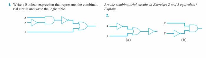 Solved 1 Write A Boolean Expression That Represents The
