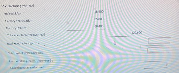 WINDSOR COMPANY Cost of Goods Manufactured Schedule | Chegg.com