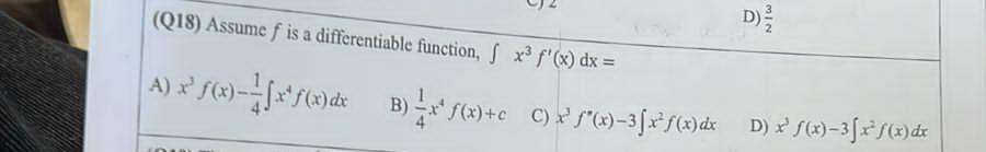 Solved (Q18) ﻿Assume f ﻿is a differentiable function, | Chegg.com